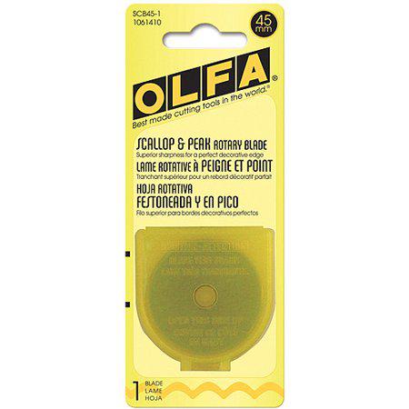 Olfa 45mm Rotary Cutter Scallop Blade, 1 Blade | Sew Deja Vu