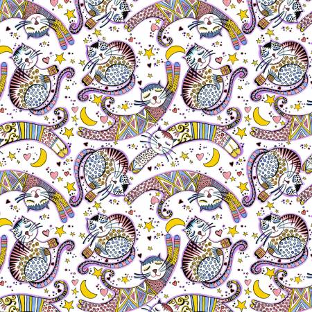 Tossed Mysti-Cats - Mysticat by Davina Nathan Design Collection | Sew ...