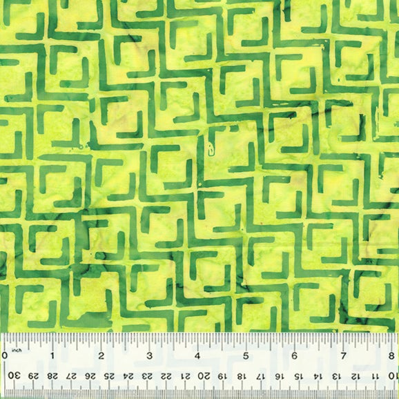 Squared, Squared - Green Batik | Sew Deja Vu